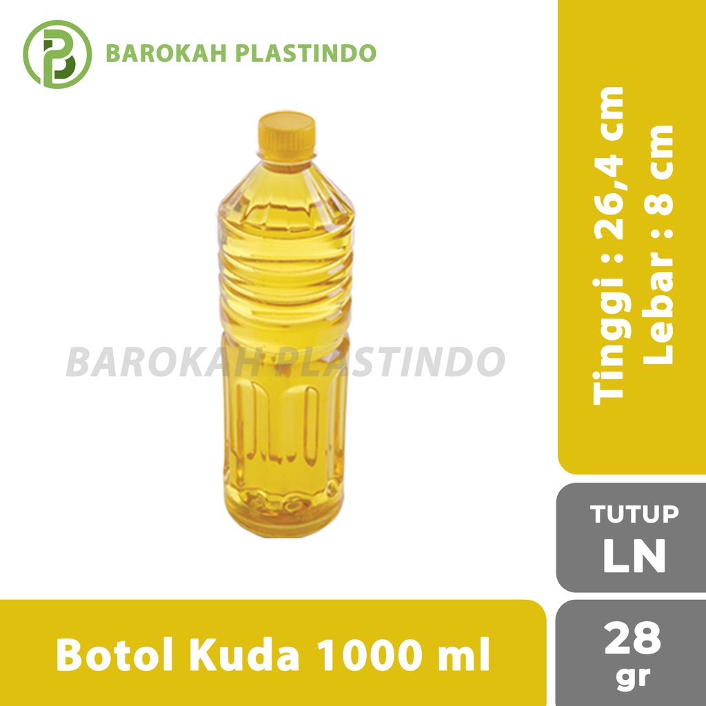 Jual Botol Kuda 1000 ml / Botol Plastik 1000 ml / Botol Minyak 1000 ml ...