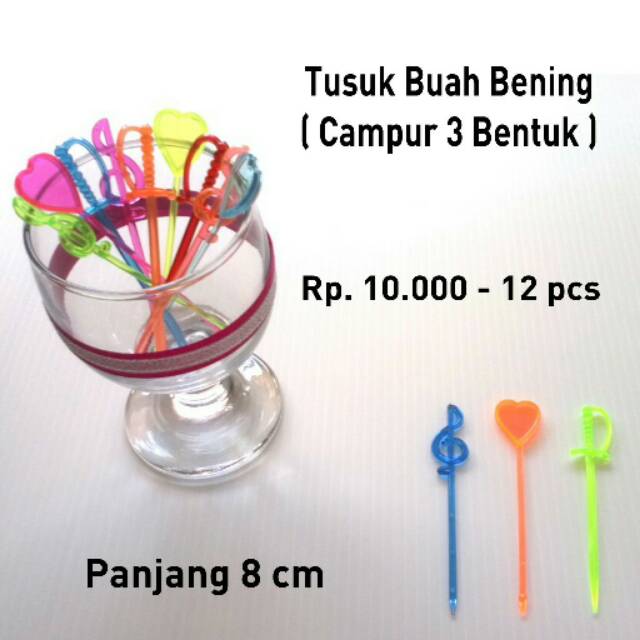 Jual Tusuk Buah Bening Tusukan Bento Panjang Untuk Buah Kue Lauk Bekal ...