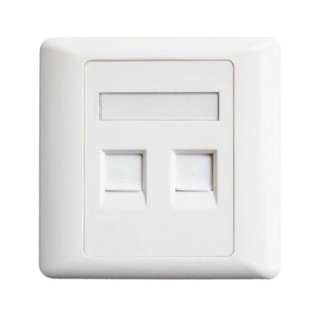 Jual faceplate,wallplate utp,rj45,lan 2 hole,port | Shopee Indonesia
