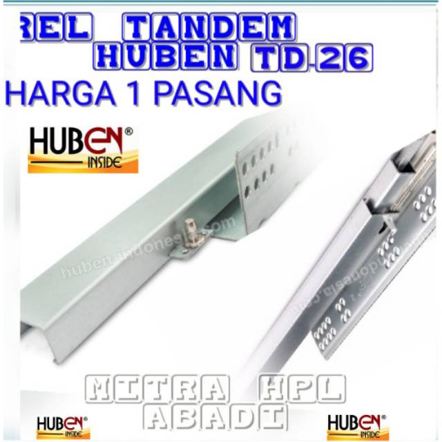 Jual Rel laci TANDEM HUBEN TD(26-35cm) slowmotion/hidrolik | Shopee ...