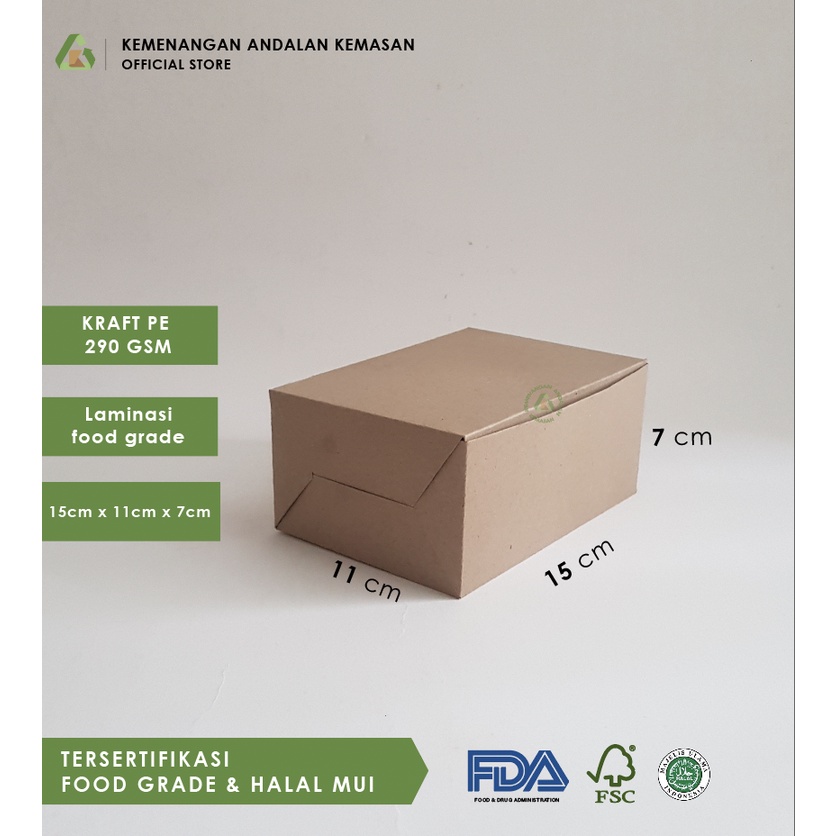 Jual Paper Lunch Box Size S,M,L Model Selip / Box Makanan Kraft (WAJIB ...