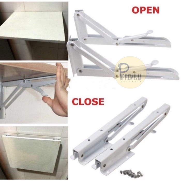 Jual SIKU RAK OTOMATIS ENGSEL SIKU MEJA SIKU LIPAT BRACKET MEJA TEMBOK ...