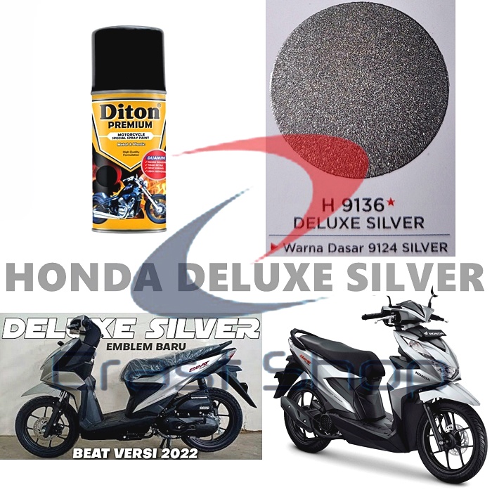 Jual Cat Pilox Diton Premium Honda Deluxe Silver 9136 Warna Silver Metalik Kilap H pilok pylox ...