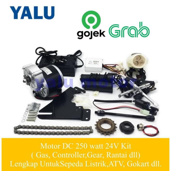 Jual Motor DC Dinamo 24V 350W Full set kit ATV Gokart Ebike Escooter ...