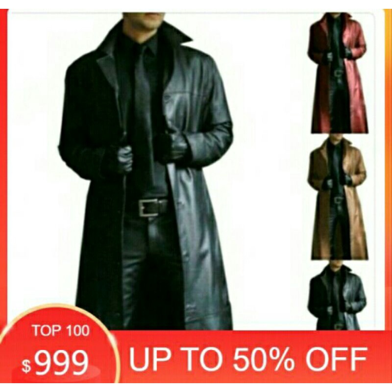 Jual jaket jas jubah panjang sampy betis semi kulit | Shopee Indonesia