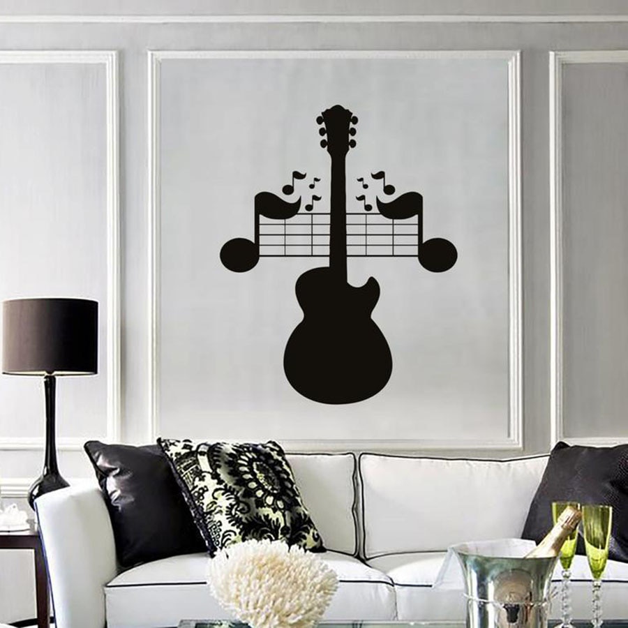 Jual Wall Cutting Sticker Music Dinding Catatan Gitar Rock Pop Lagu ...