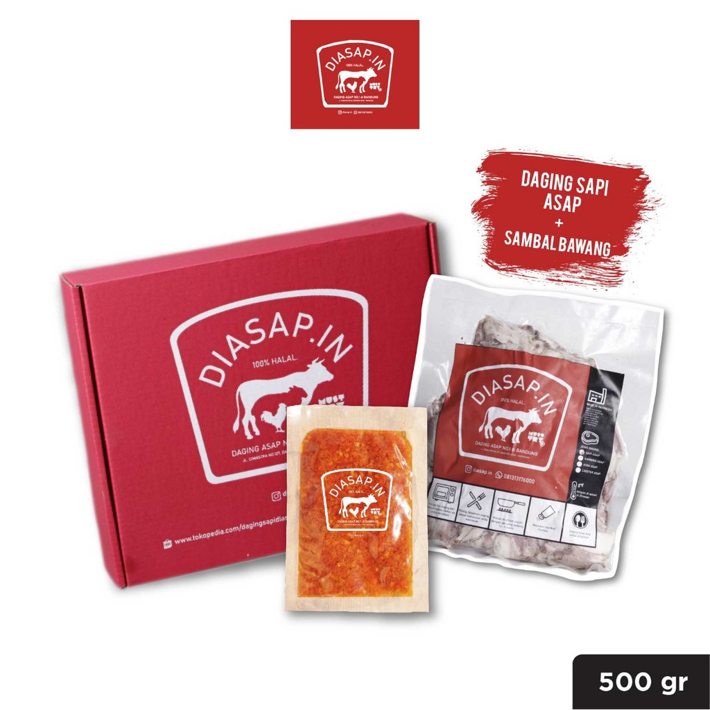 Jual SEI SAPI FROZEN 500gr / Daging Asap Sapi DIASAPIN + 1 sambal ...