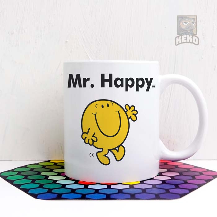 Jual Mug Keramik Mr Men Mr Happy Is Always Happy Giant | Shopee Indonesia