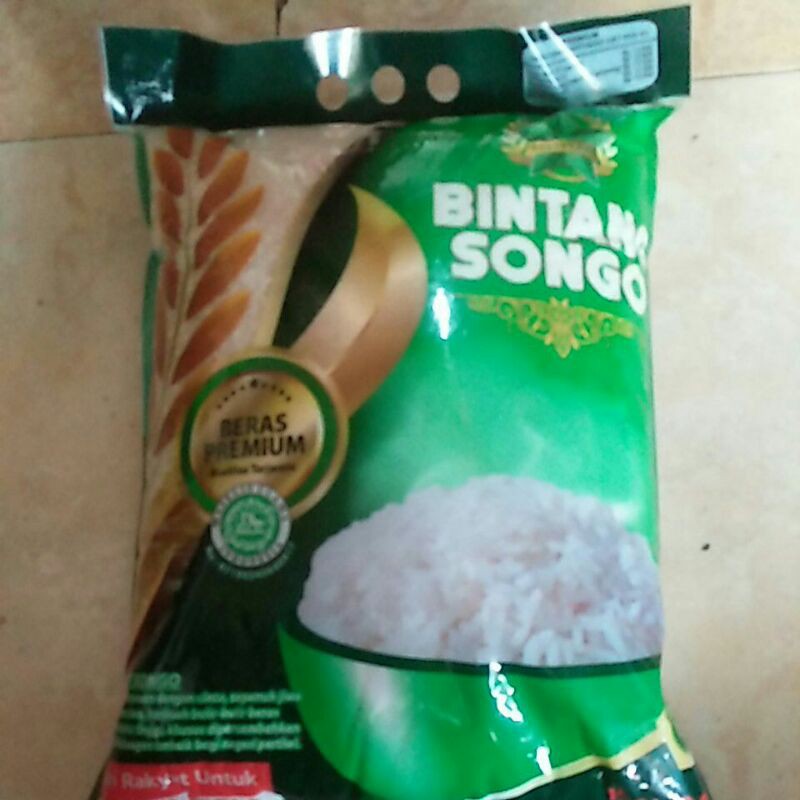 Jual Beras BINTANG SONGO kualitas premium @5kg | Shopee Indonesia