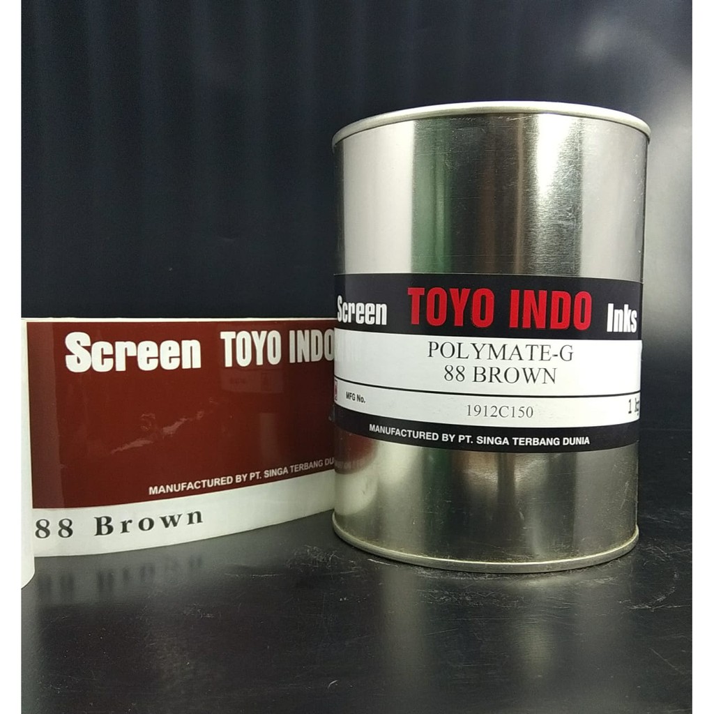 Jual TOYO INDO TINTA POLYMATE-G 88 BROWN 1 KG - TINTA SABLON PLASTIK ...