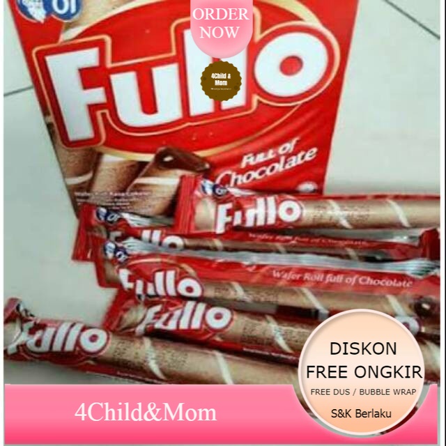 Jual Fullo Wafer Stick Coklat Snack Cemilan Makanan Ringan 250 gram ...