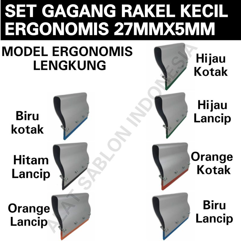 Jual SET GAGANG RAKEL KECIL ALUMUNIUM ERGONOMIS 5CM+ RAKEL 27MMX5MM ...