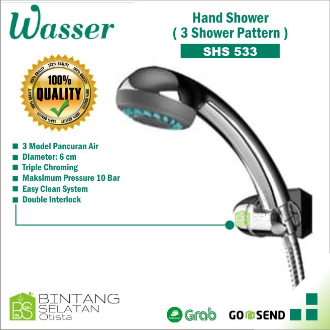 Jual PROMO Hand Shower Wasser SHV 583( 3 Shower Pattern ) ORIGINAL ...