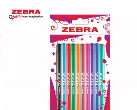 Jual ZEBRA Penciltic 10 Colours In 1 Set Pulpen 0.4mm Fineliner Tip ...