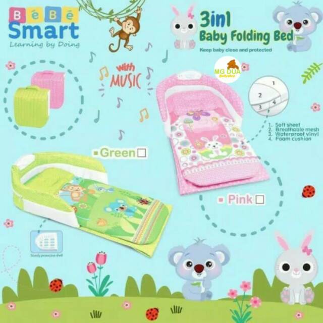 Jual Bebe Smart 3in1 Baby Folding Bed /Tempat Tidur Lipat Baby | Shopee ...