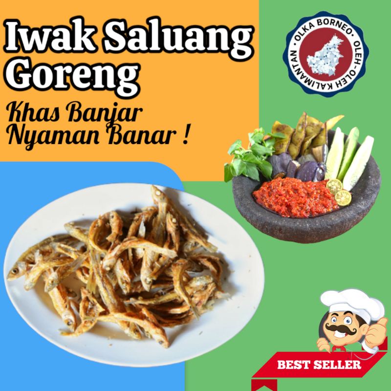 Jual Ikan Saluang Goreng khas Banjarmasin Iwak Seluang 200 gr | Shopee ...