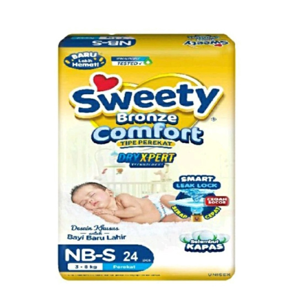 Jual Sweety Bronze NB 24 - Sweety Kuning Newborn Perekat 24 Pcs ...