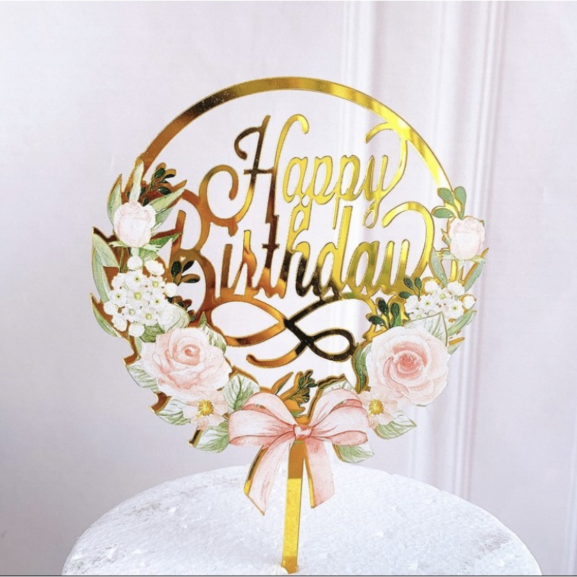 Jual TOPPER HAPPY BIRTHDAY BUNGA | Shopee Indonesia