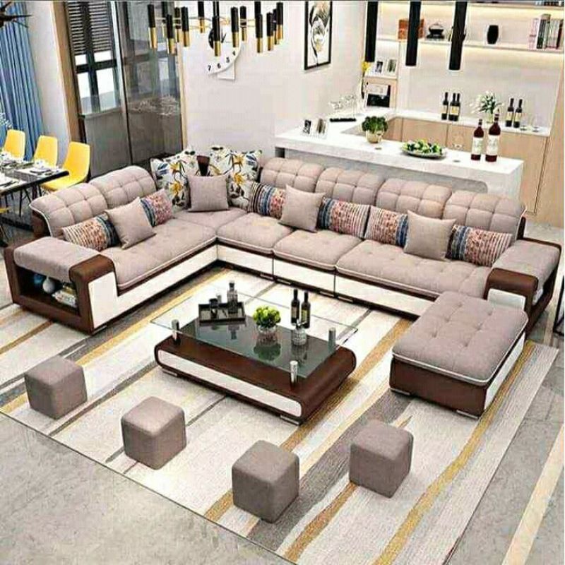 Jual Sofa U Shape Fullseat Meja Vintage Sofa modern Elegant Sofa Tamu ...