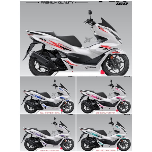 Jual Striping Cutting Sticker Honda NEW PCX PUTIH 2021 160 Sporty ...