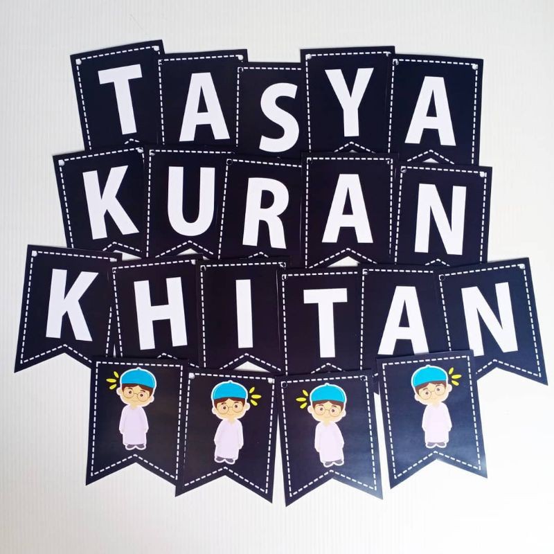 Jual READY BUNTING FLAGS BANNER TASYAKURAN KHITAN DEKORASI KHITANAN ...