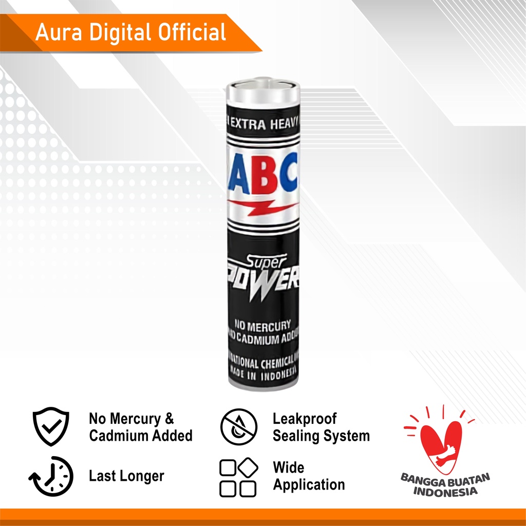 Jual Baterai AAA ABC Super Power Battery Super Extra Heavy Duty A3 ...