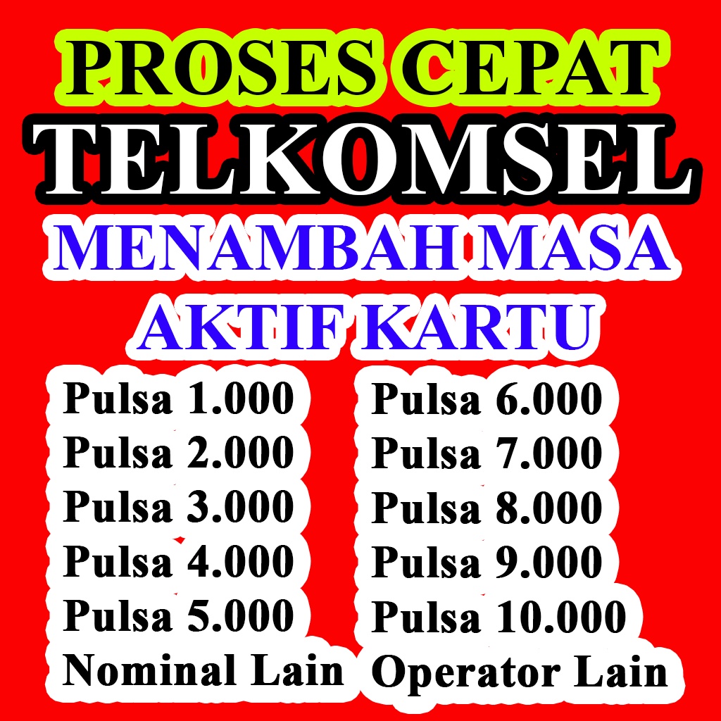 Jual JUAL MURAH PULSA TELKOMSEL MULAI DARI PULSA 1000 2000 3000 4000 ...