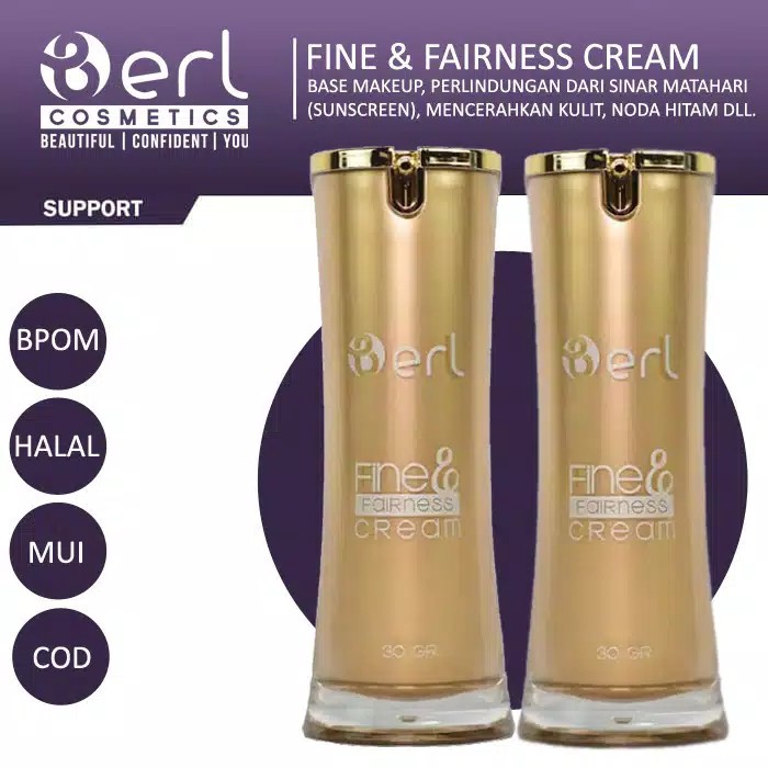 Jual BERL FFCREAM FINE & FAIRNESS CREAM BASE MAKE UP FOUNDATION BB CC | Shopee Indonesia