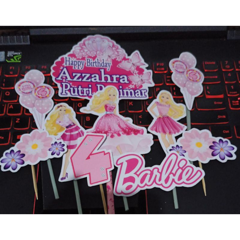 Jual pink barbie cake topper hiasan kue | Shopee Indonesia