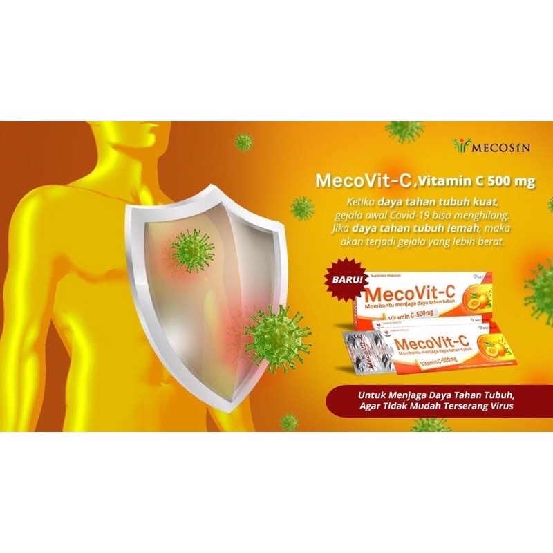 Jual Vitamin C 500mg / MecoVit-C (isi 30tablet) | Shopee Indonesia