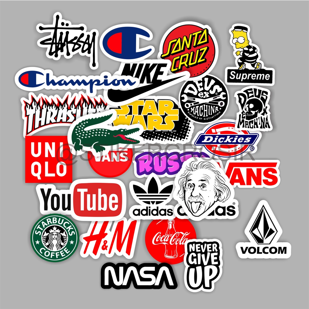 Jual Paket random isi 12 pcs Stiker Sticker Brand Logo Mcd Mac Donald ...