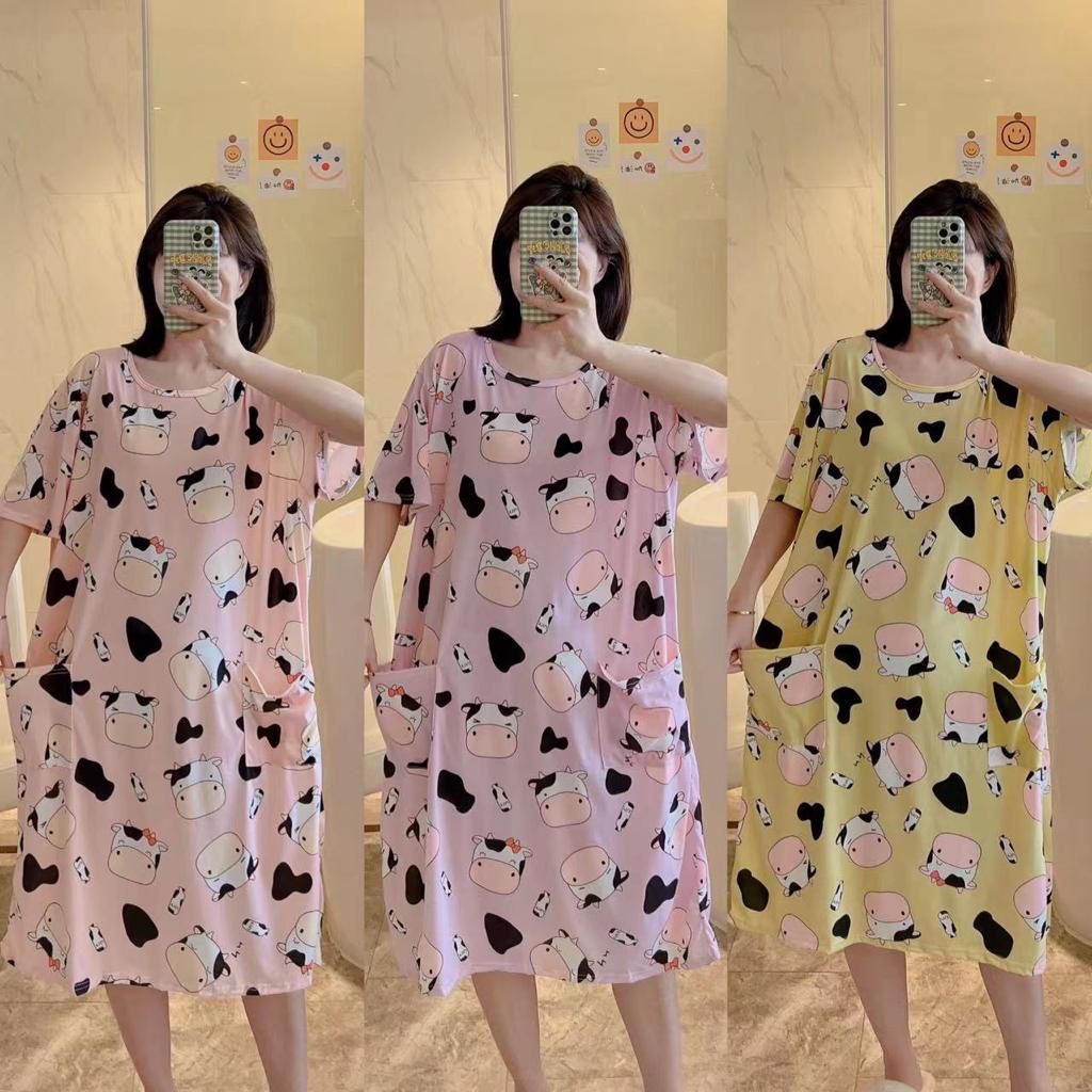 Jual Daster Korean Bermotif Lucu/ Baju Tidur Dewasa Jumbo | Shopee ...