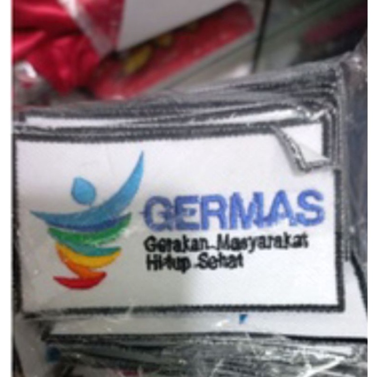 Jual logo germas logo bordir germas logo gerakan masyarakat Hidup sehat ...