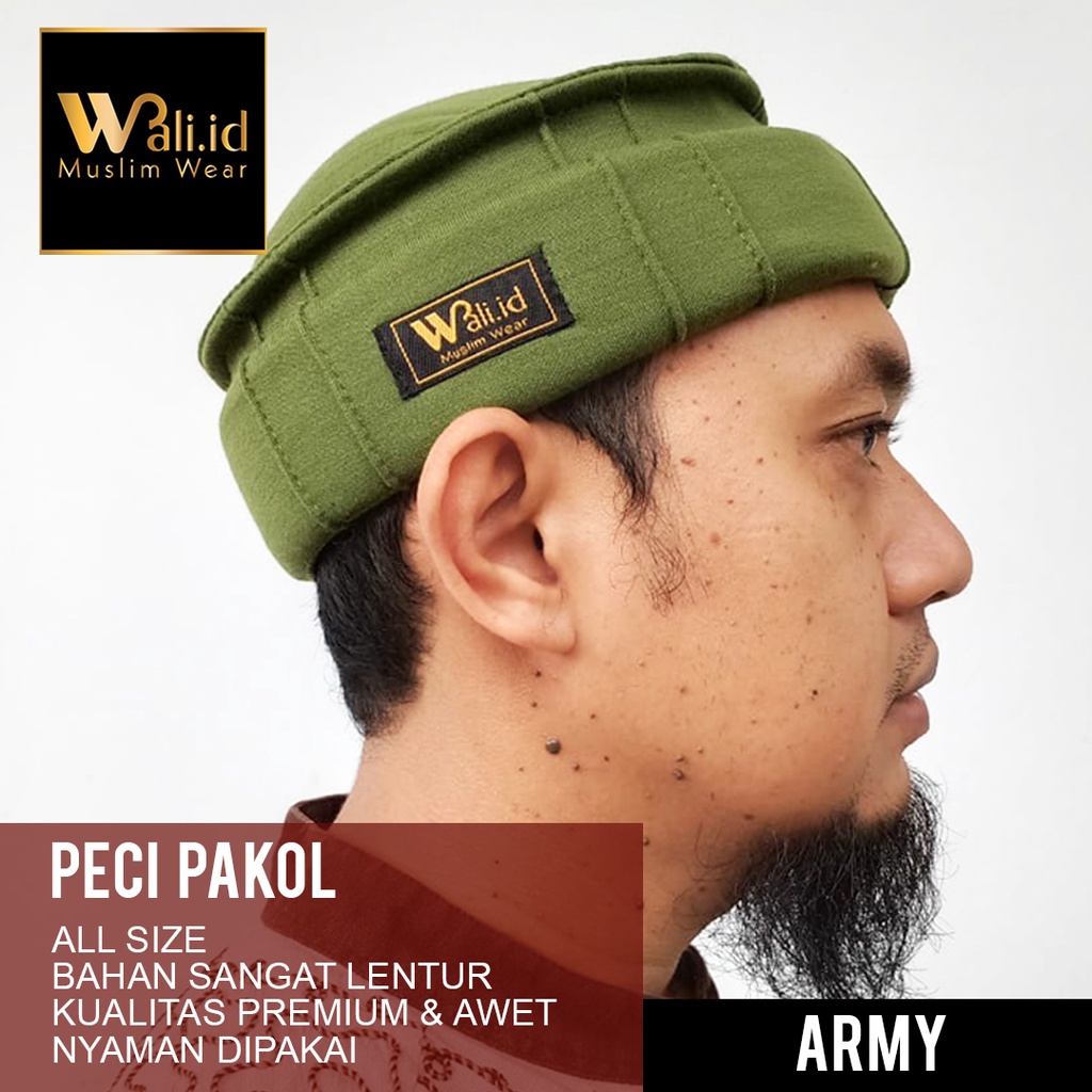Jual Peci Solat Pria Lipat Pakol Kupluk Praktis Army Gaul Kualitas ...
