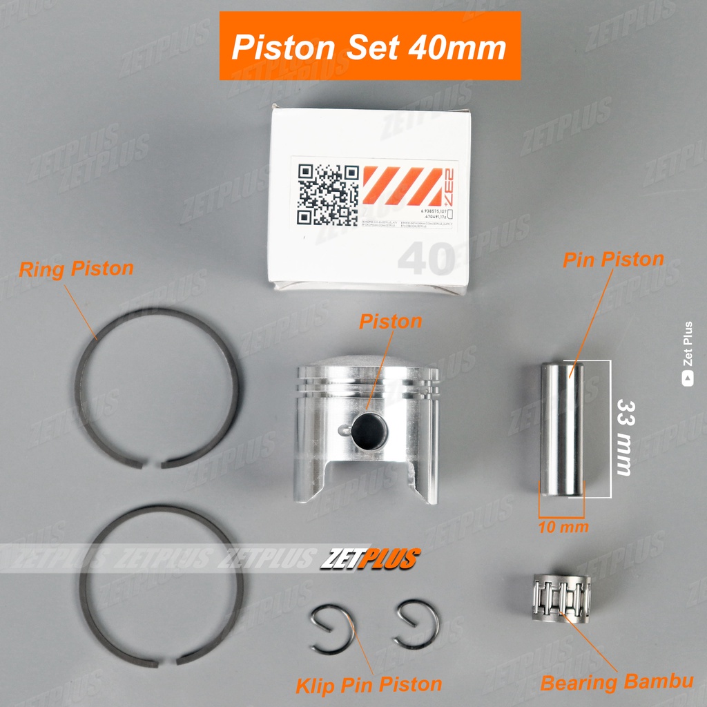 Jual PISTON SET (40mm) /Mini Trail/ Motor Mini/kit 40-6/Gp/Mini ATV ...