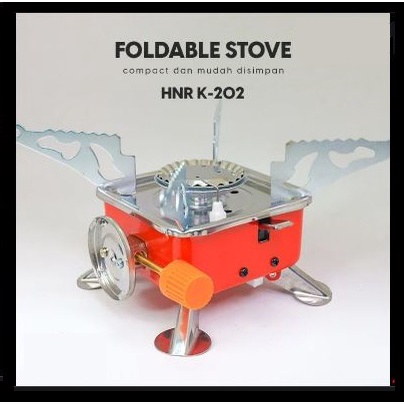 Jual TERBARU!!! ( COD )Kompor Gas Portable Mini LIPAT K-202 Kovar (Windproof Camping Stove)Model ...