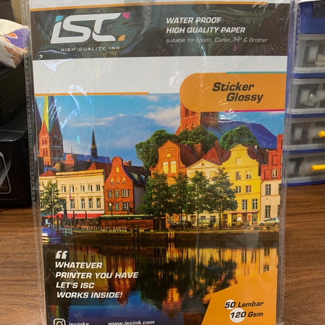 Jual Kertas sticker glossy ISC 120gsm isi 50lembar | Shopee Indonesia