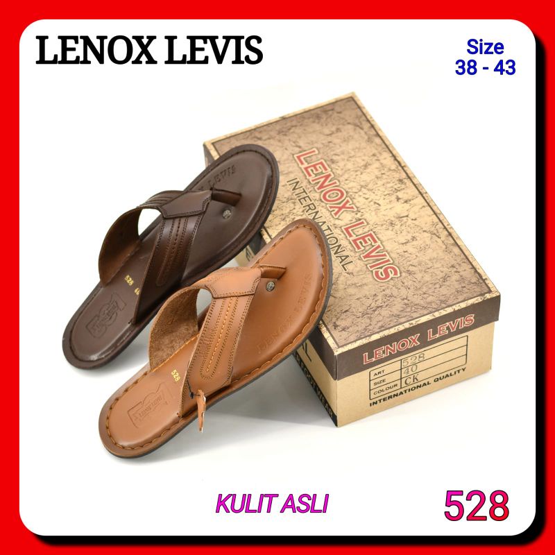 Jual Sandal Pria Kulit Asli 528 Lenox Levis | Shopee Indonesia