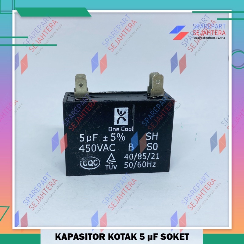 Jual KAPASITOR CAPASITOR FAN OUTDOOR AC KIPAS SOKET KOTAK UKURAN 5 UF ...
