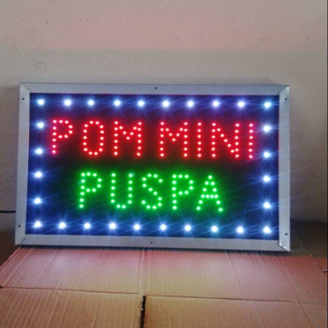 Jual Tulisan led outdoor / outdoor led sign pom mini puspa | Shopee ...