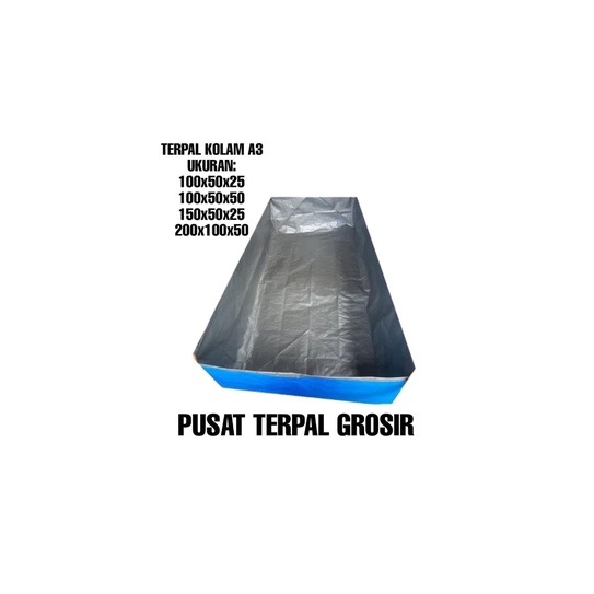 Jual TERPAL KOLAM KOTAK BAHAN A3 BIRU SILVER / PUSAT TERPAL GROSIR ...