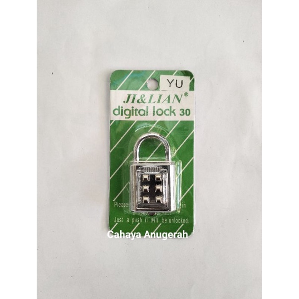 Jual Gembok Pin Merk Ji & Lian Ukuran 30 35 / Digital Lock / Kunci ...