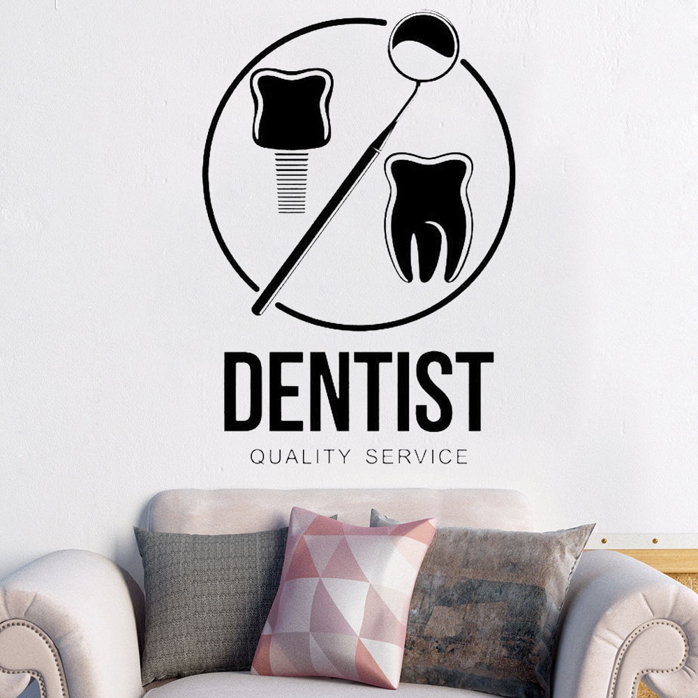 Jual Wall Sticker Stiker Cutting Dinding Vinyl Dental Dokter Gigi Ruang ...