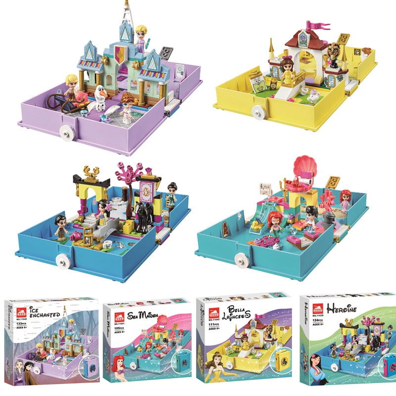 Jual Bricks Story Book Disney Princess StoryBook | Frozen | Mulan ...