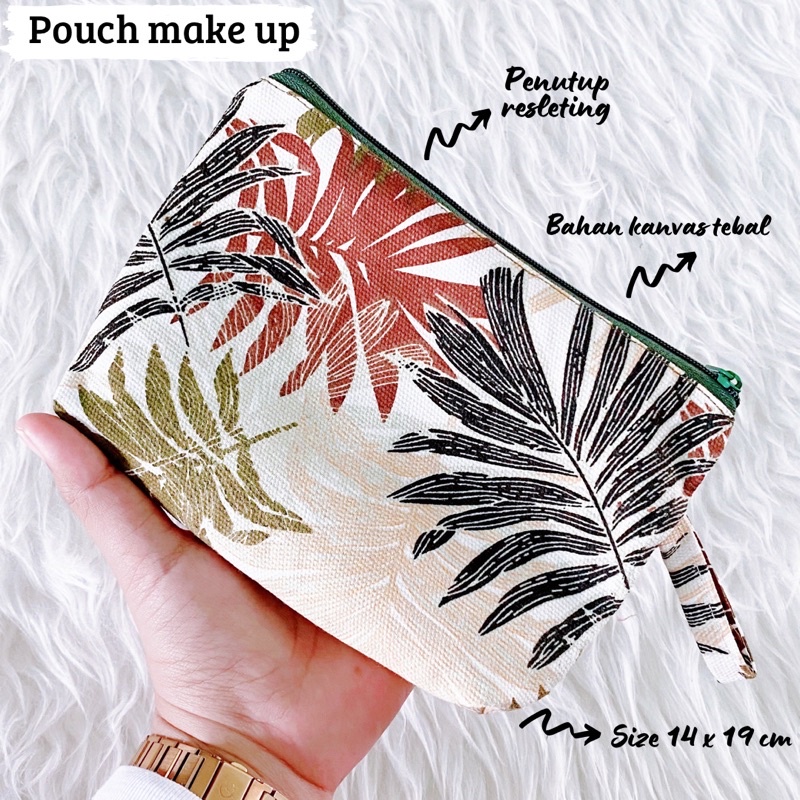 Jual POUCH MAKE UP KANVAS, DOMPET KECIL | Shopee Indonesia