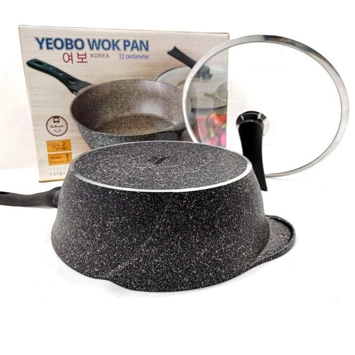 Jual Panci Wajan Wok Pan 32 YEOBO Original Anti Lengket Marble ...