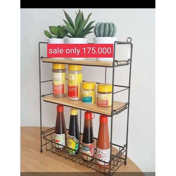 Jual informa milo rak serbaguna 3 tingkat rak dapur rak bumbu aesthetic ...
