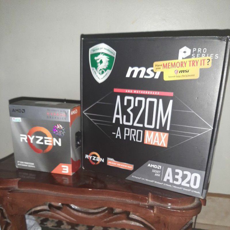 Jual Paketan Ryzen 3 3200g+Motherboard MSI A320 PRO MAX | Shopee Indonesia