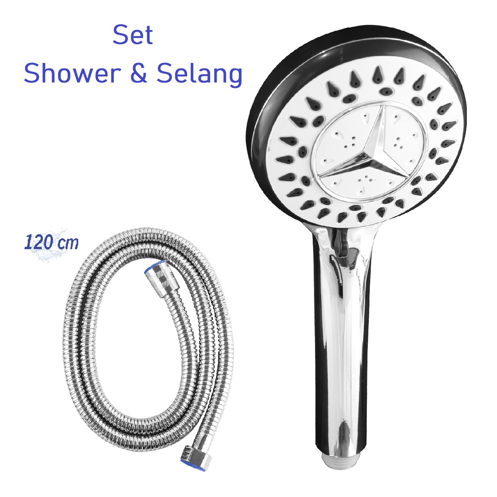 Jual Homeneeds Shower Set Selang 120 Cm / Selang 150 Cm Hand Shower Tangan Shower Genggam HS-70 ...