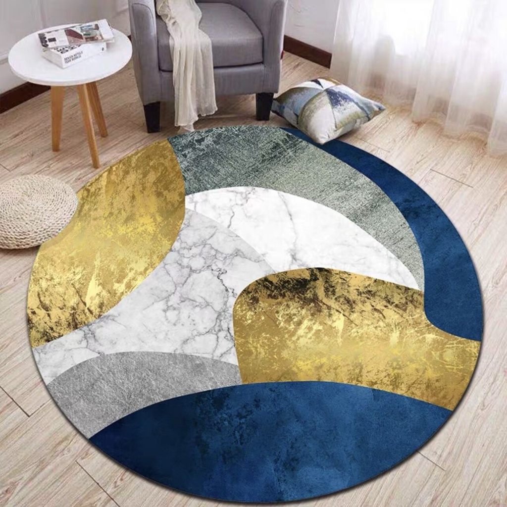 Jual UM020 Karpet Bulat Motif Anti Slip Diameter 100Cm/Karpet Bulat ...